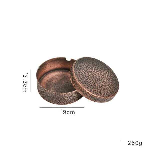 Japanese Copper Ashtray With Hammer Pattern - AshtrayZone.com